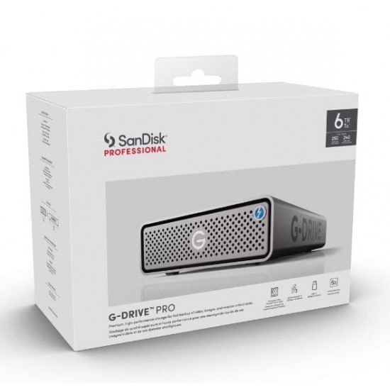 HDD External SanDisk 6Tb G-Drive Pro Thunderbolt 3 / USB 3.2 Gen1(SDPH51J-006T-SBAAD) สามารถออก ...